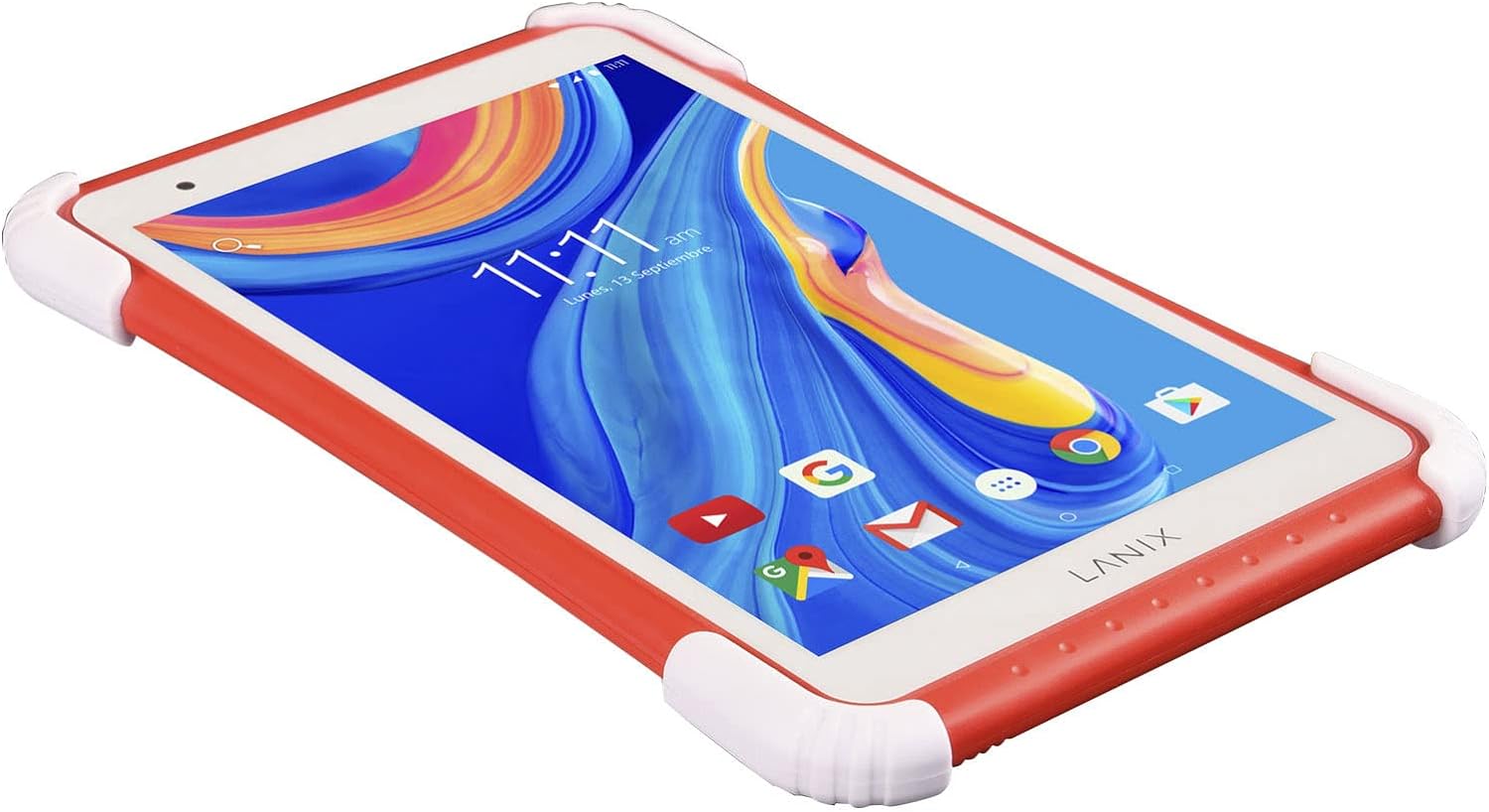 Tablet Infantil Lanix Ilium Pad RX8 Kids 32GB Funda de Silicon Roja
