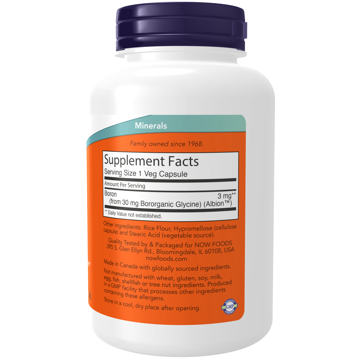 Now foods | Boro 3 mg 100 Cápsulas