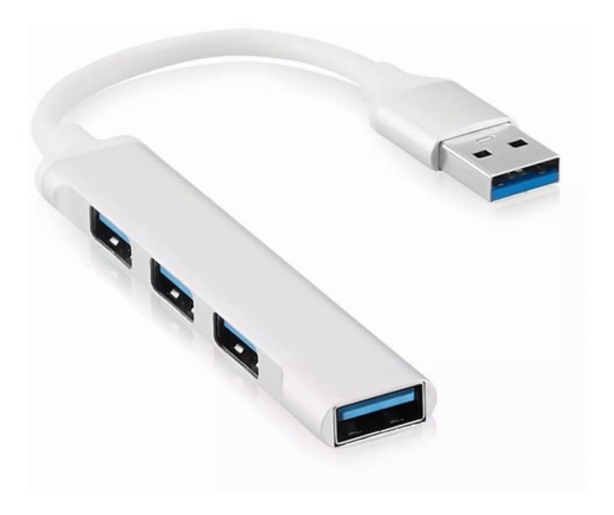 Adaptador Multipuerto Hub Delgado De 4 Puertos Usb 3.0 B Blanco