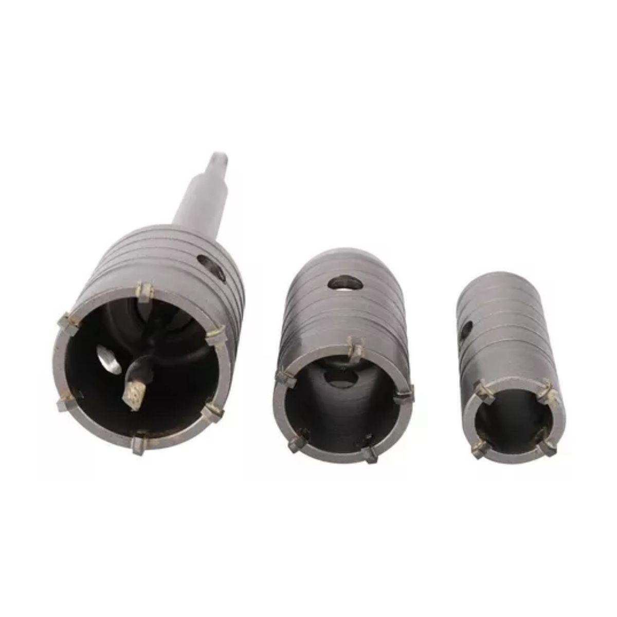 Kit De Brocas De 30/40/50mm P/pared De Cemento O Concreto 3pz Plata