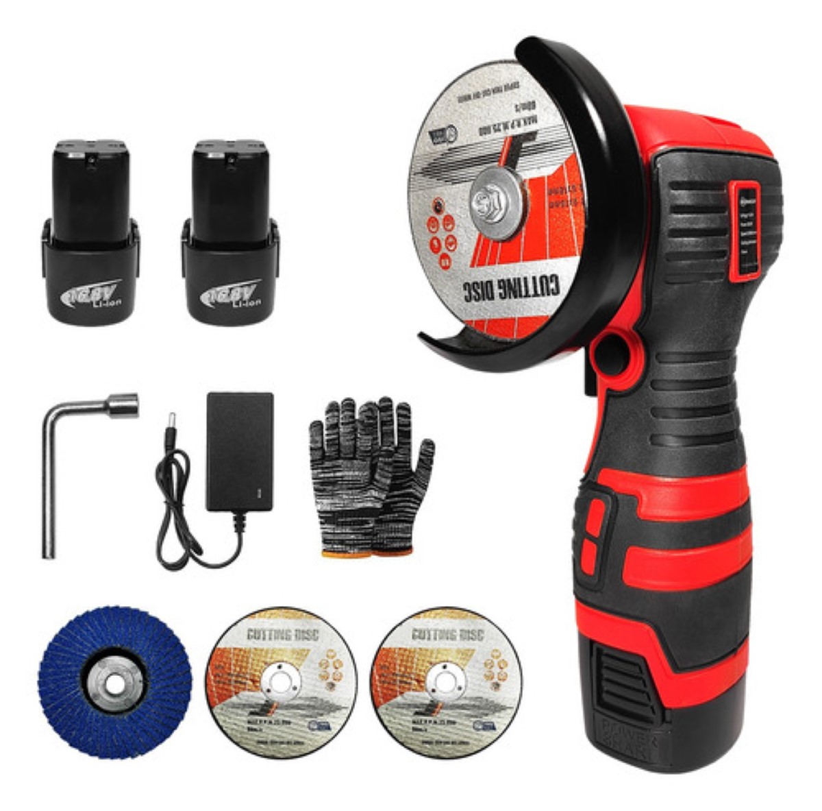 Mini Esmeril Angular Inalámbrica Pulidora 16.8v 75mm28000rpm Rojo/Negro