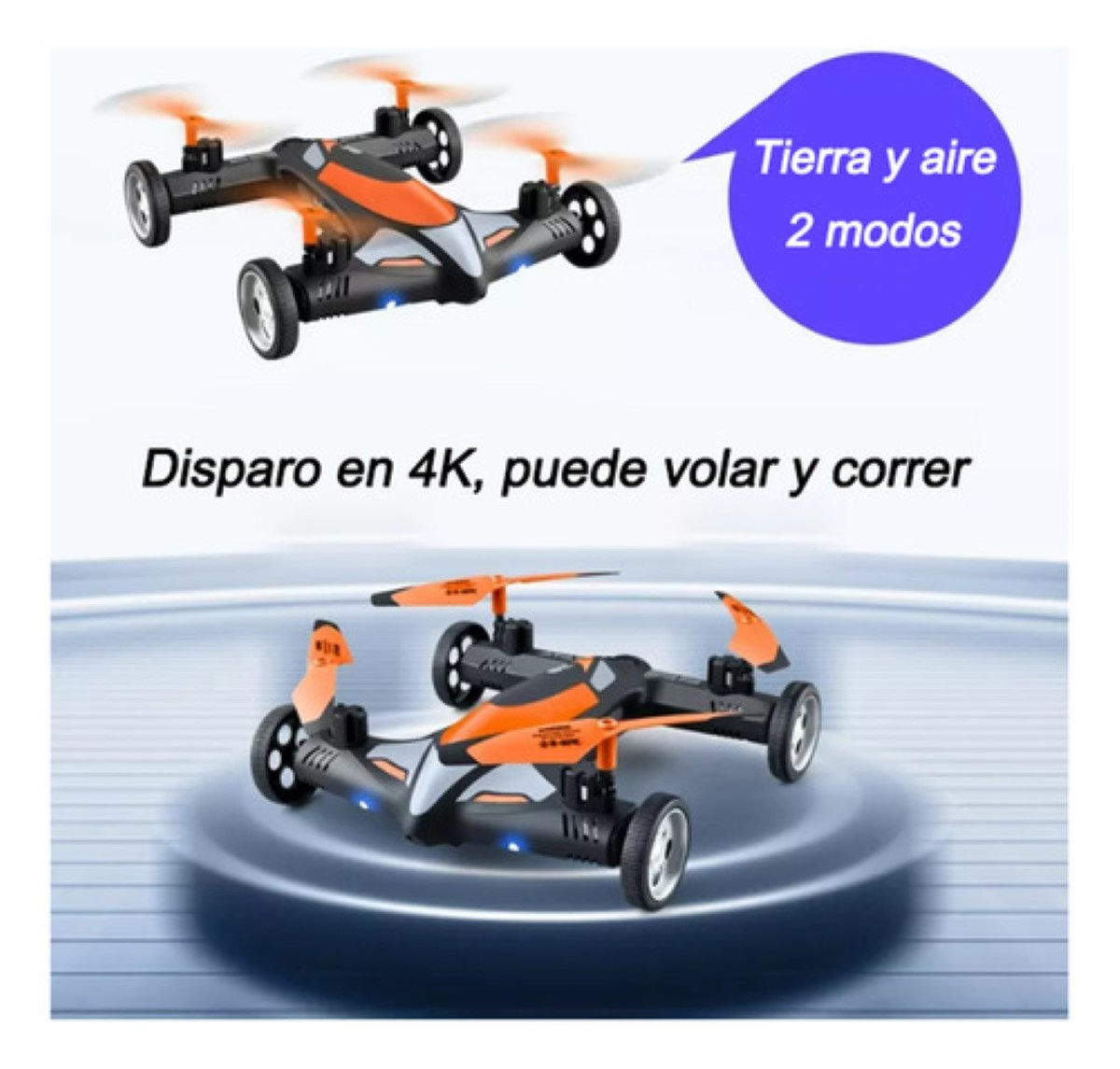 4k Wifi Mini Drone Con Cámara A Control Remoto Gps,2 Batería Naranja