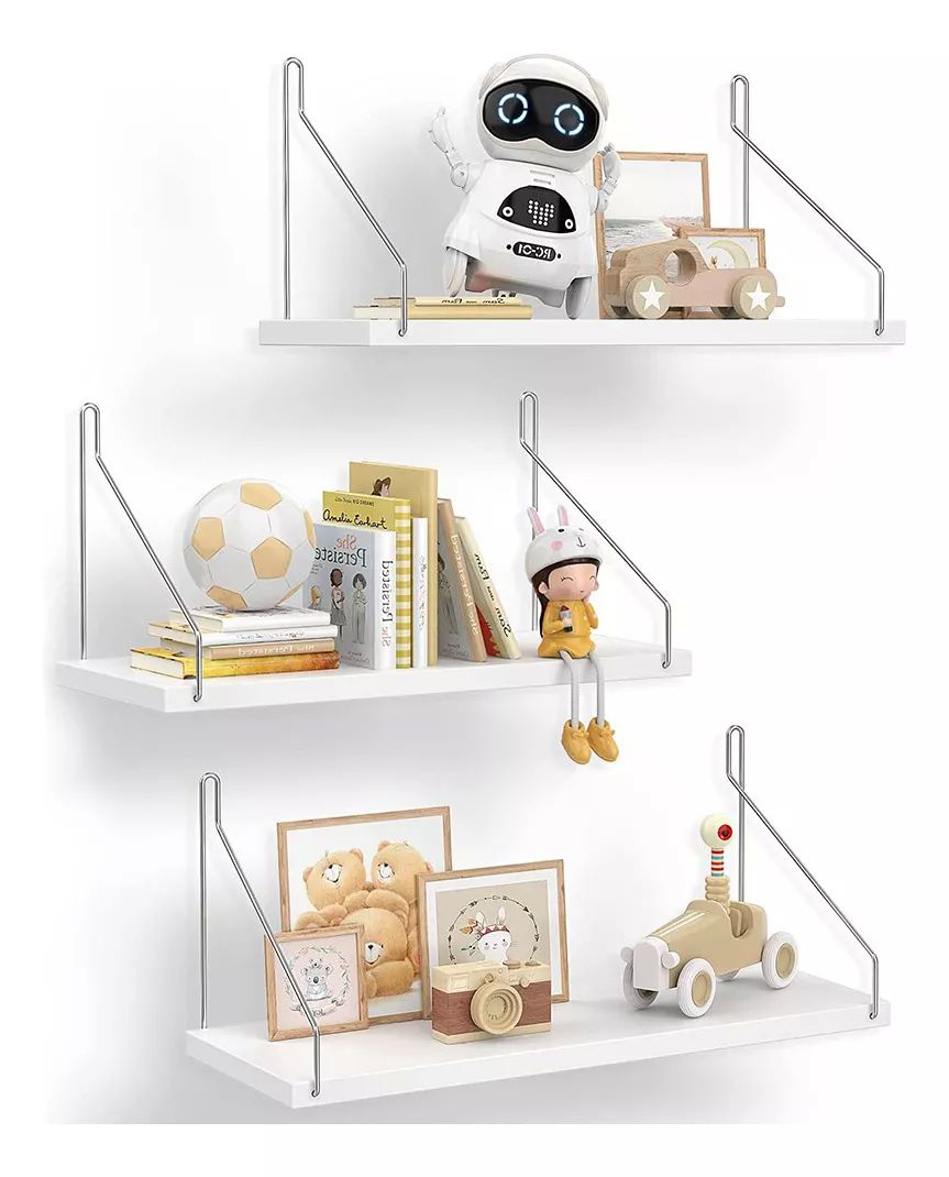 Repisas Flotantes Fácil Instalación 30x15 Cm De Madera 3 Pzs