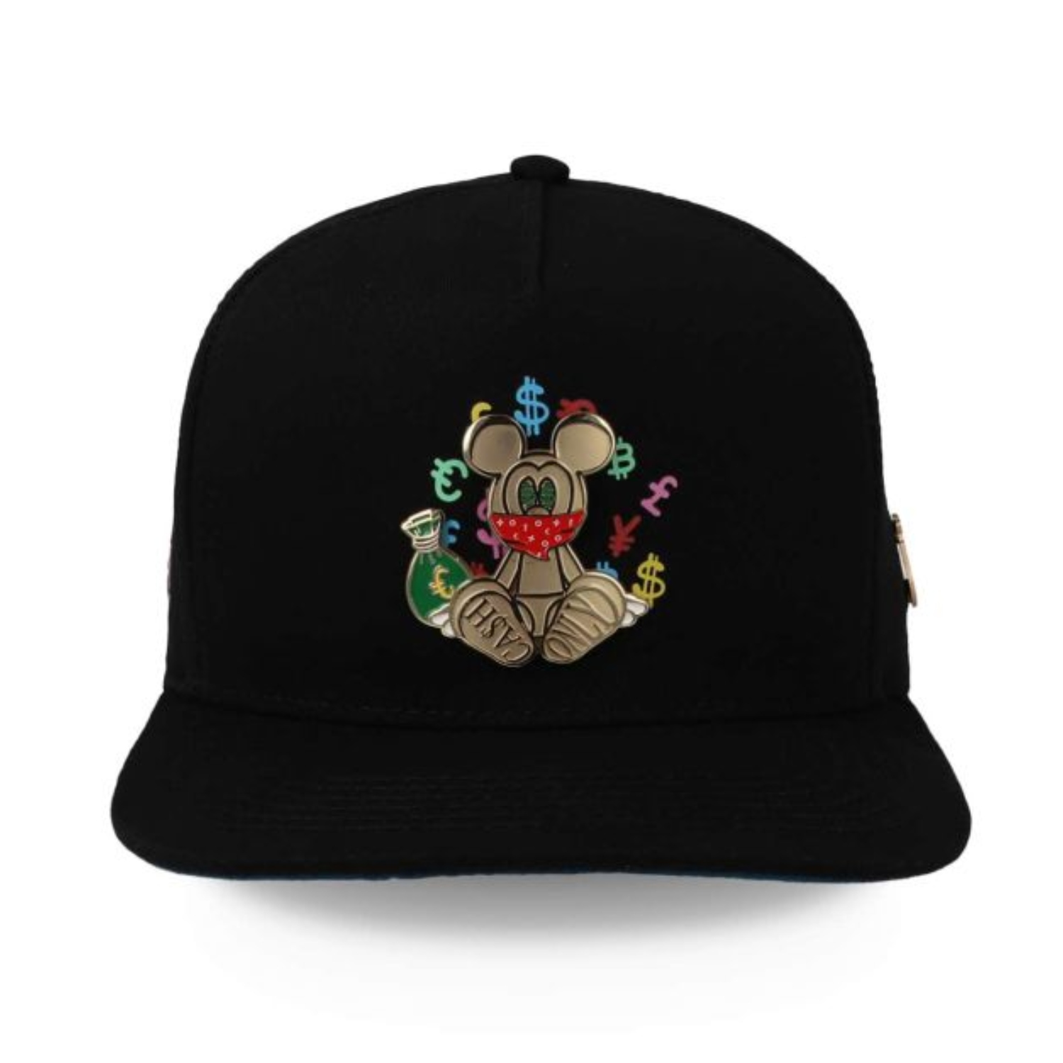 Gorra Cash Only Gold Mickey Mouse plana CONMY-002 negro