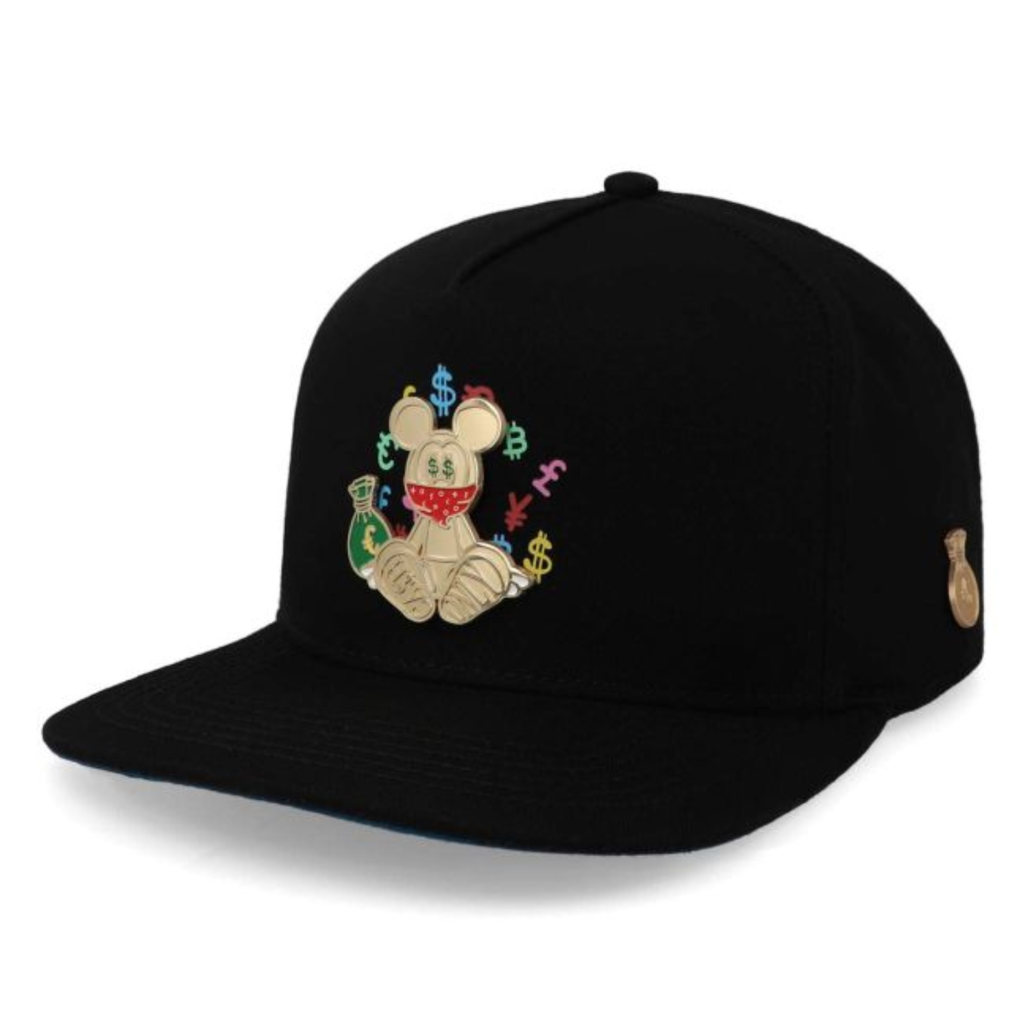 Gorra Cash Only Gold Mickey Mouse plana CONMY-002 negro