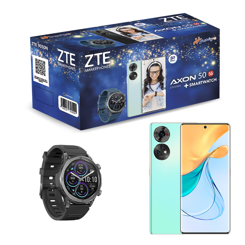CELULAR ZTE 5G 9050N AXON 50 VERDE BUNDLE KIT TELCEL