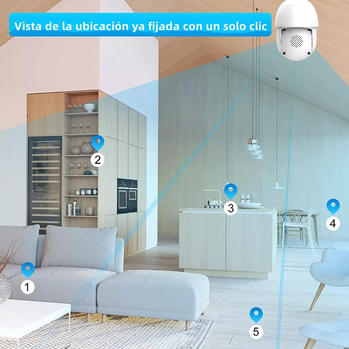 Cámara De Seguridad Inalámbrica Wifi Hd Exterior 360 Alarma