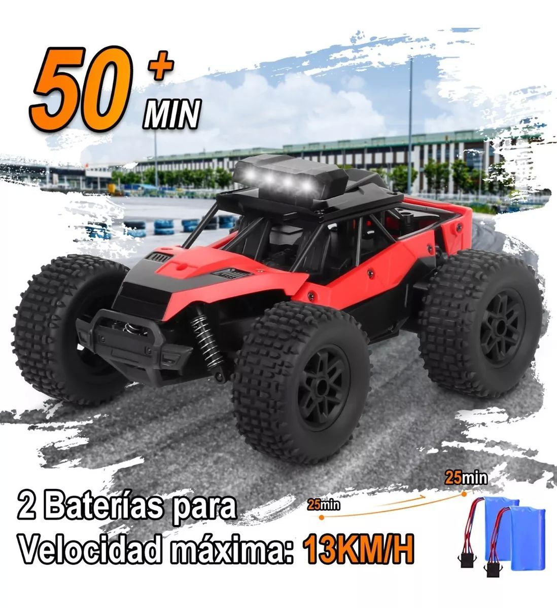 1:20 Carros De Control Remotos Recargable Auto Todoterreno.