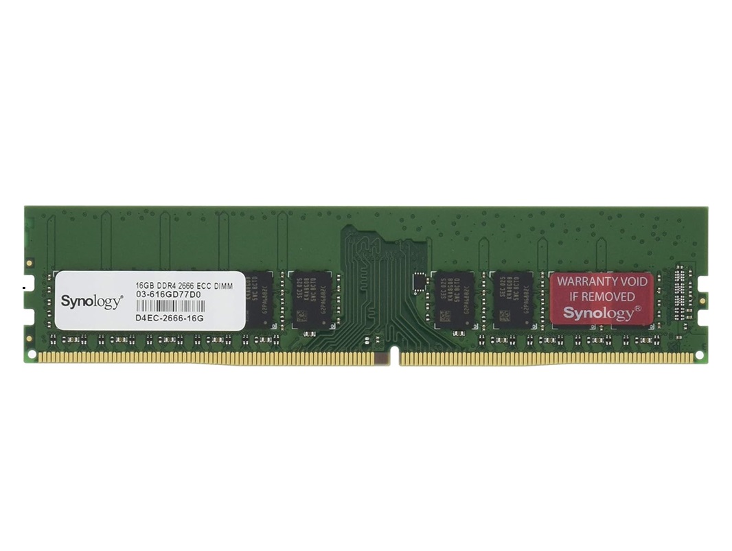 Memoria RAM Synology DDR4, 2666MHz, 16GB, ECC, DIMM, para Servidor NAS