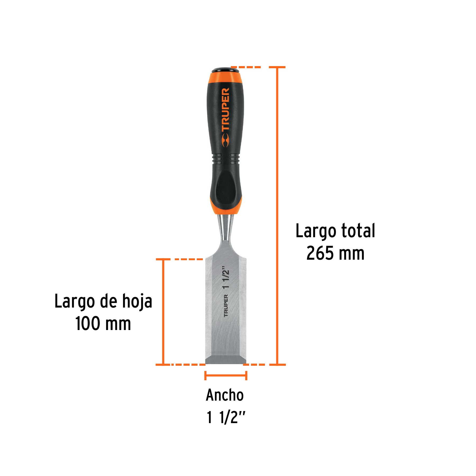 FORMÓN 1-1/2" MANGO COMFORT GRIP, TRUPER 14639