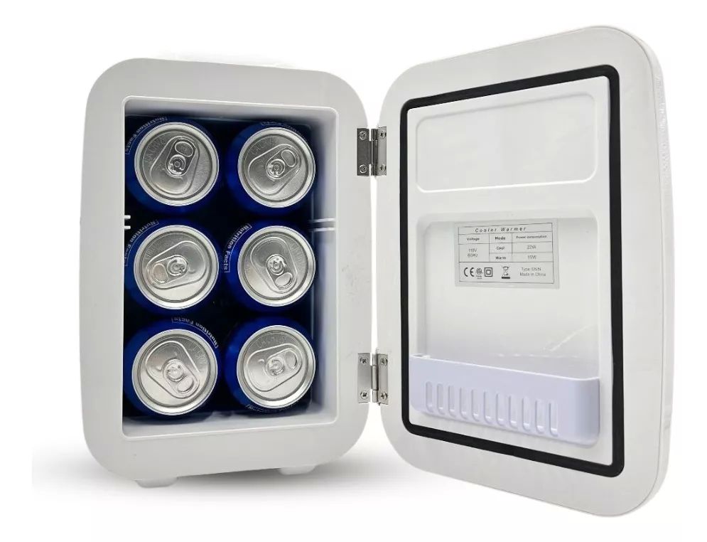 Mini Refri Termoeléctrico Frío Caliente Cocina Cosméticos Color Blanco