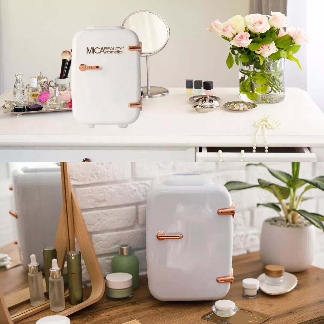 Mini Refri Termoeléctrico Frío Caliente Cocina Cosméticos Color Blanco