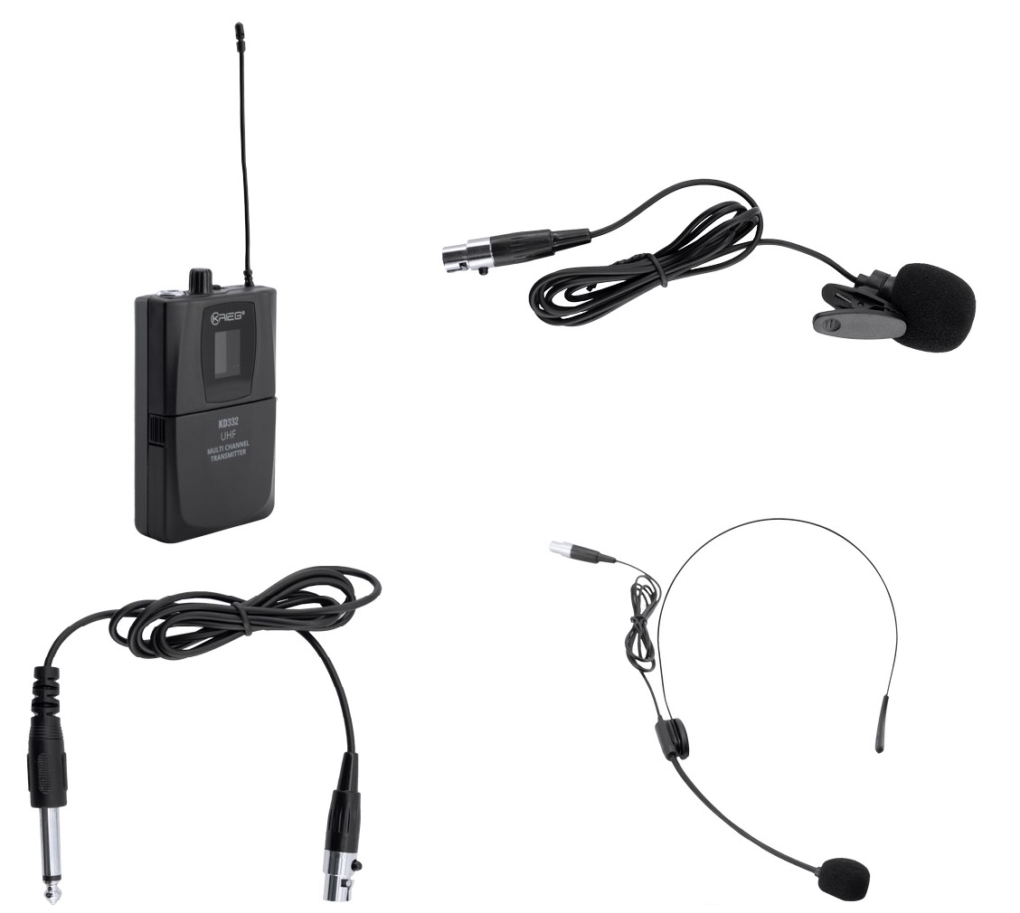 Transmisor KRIEG BODY PACK KD332 Mic De Diadema Y Lavalier