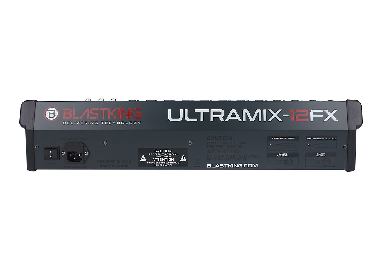 Mezcladora BLASTKING ULTRAMIX-12FX Analógica 12 C Estéreo.