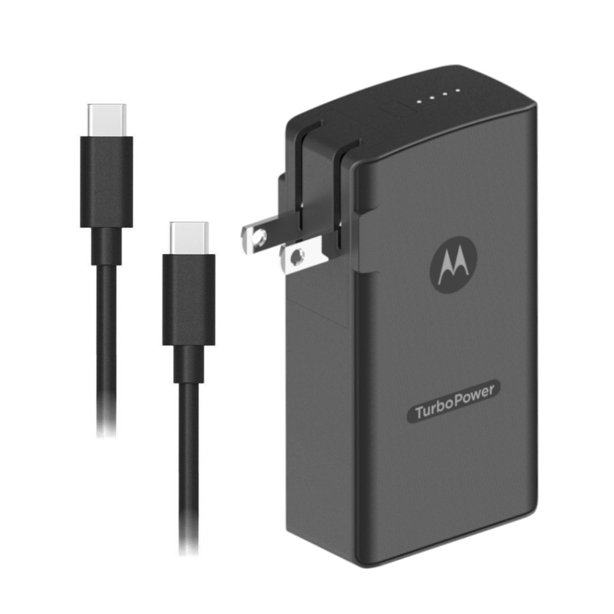 Powerbank clavija pared MOTOROLA 5000 mAh 2 salidas USB y C