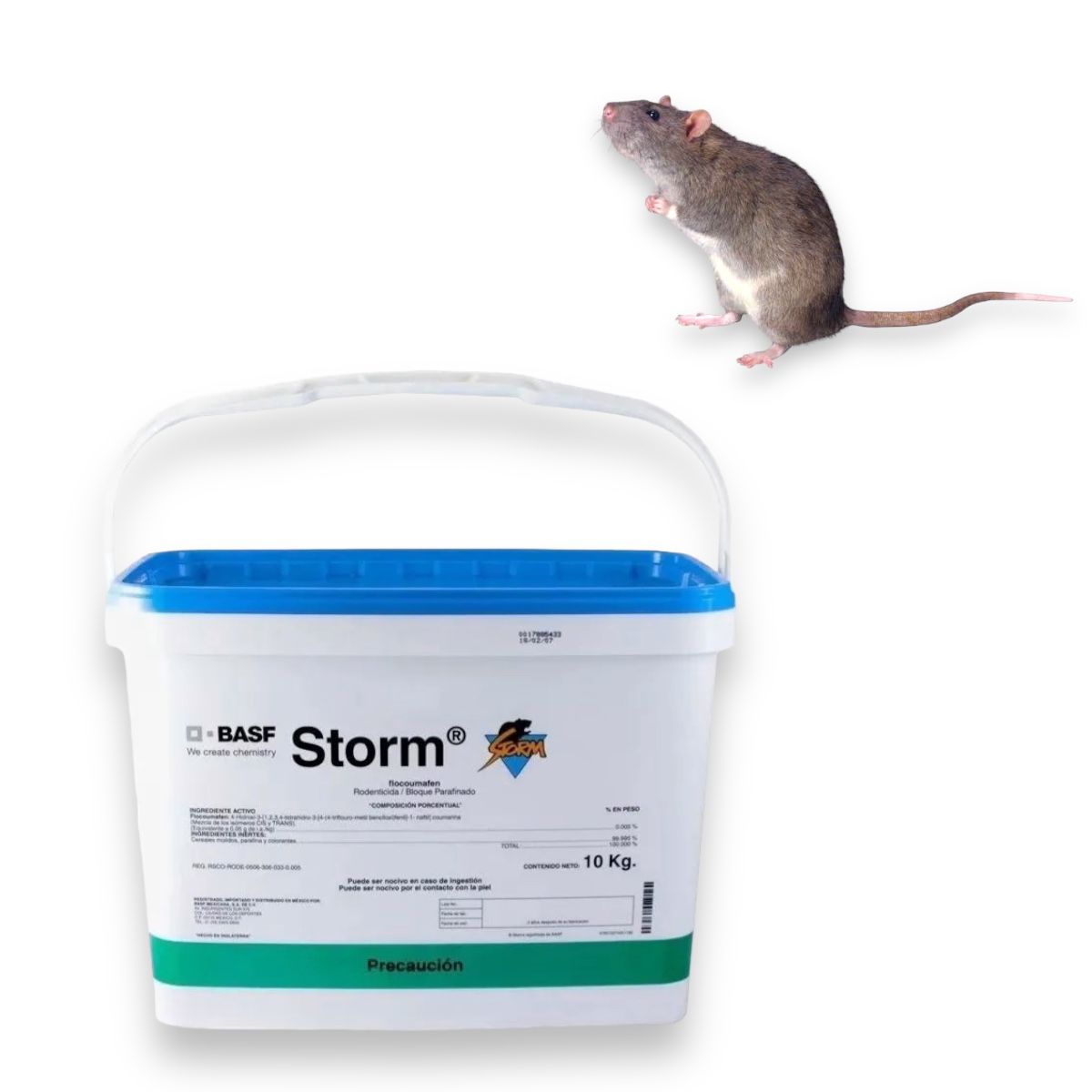 Storm Parafinado Bloque Rodenticida Rata Raton Basaf 10kg