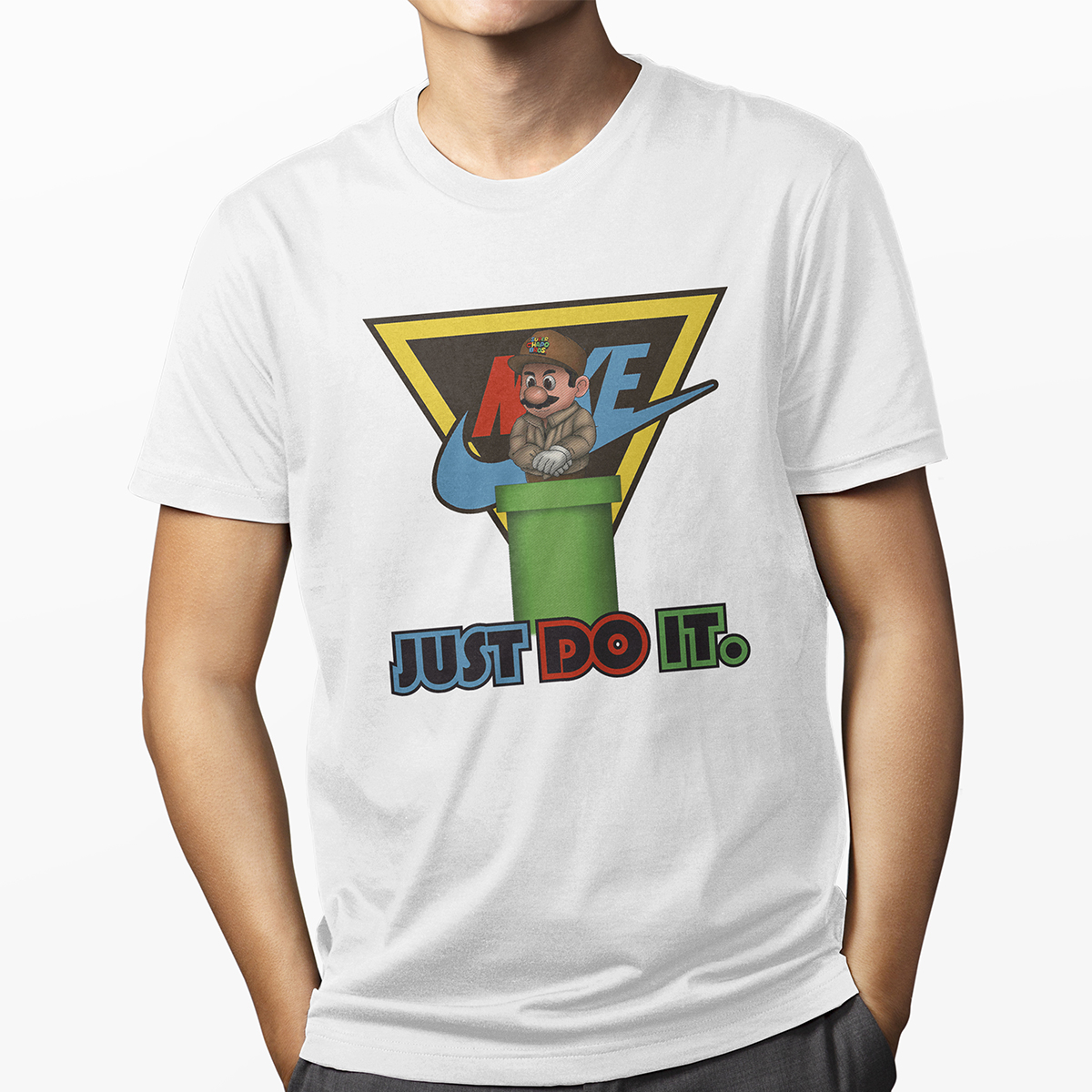 Playera Casual Blanca Chapo Bros Just Do It