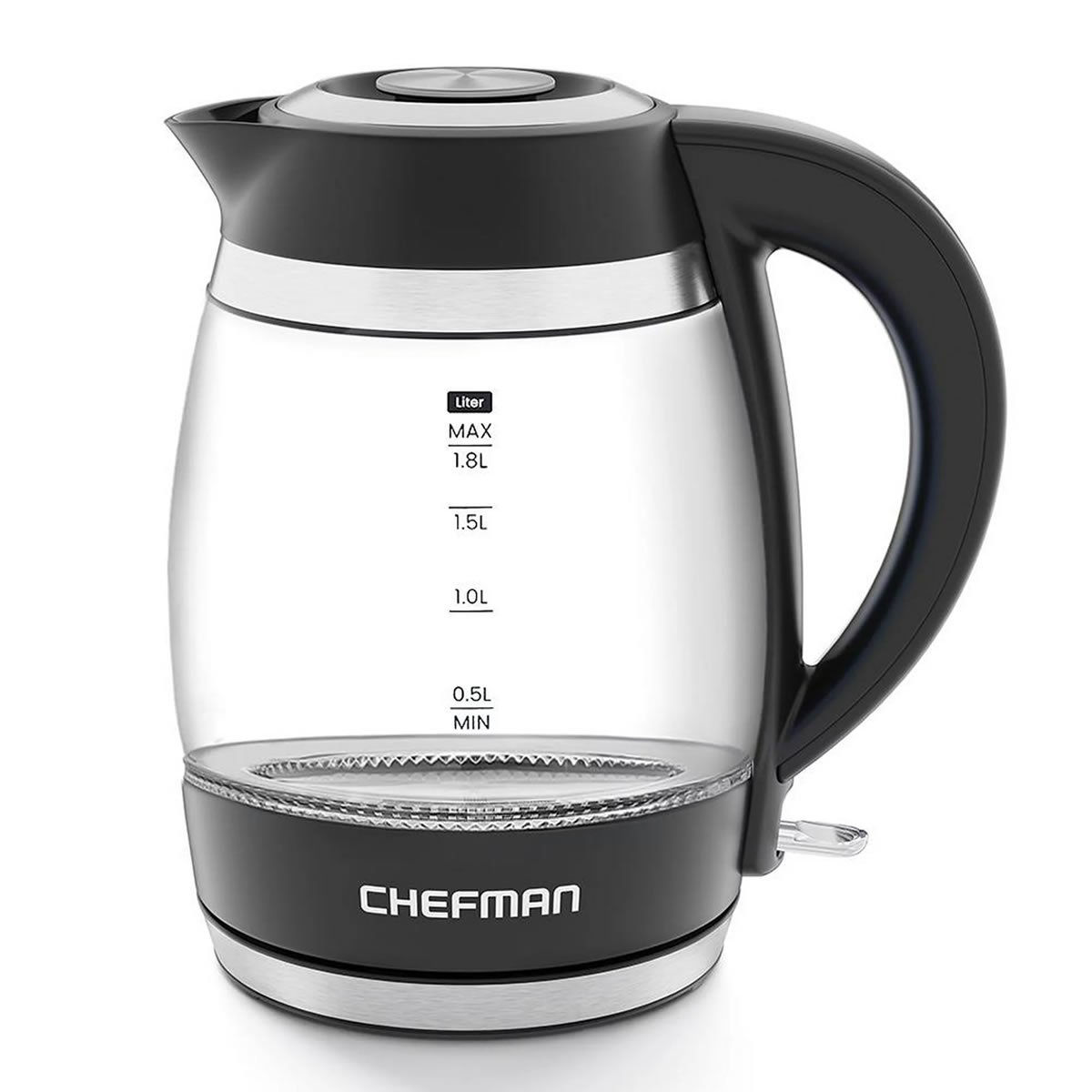 Tetera Eléctrica Chefman RJ11-18-PL Capacidad 1.8 Litros - Negro