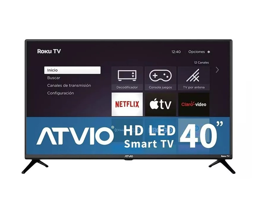Pantalla Atvio 40 Pulgadas Smart TV Roku ATV-40HDR