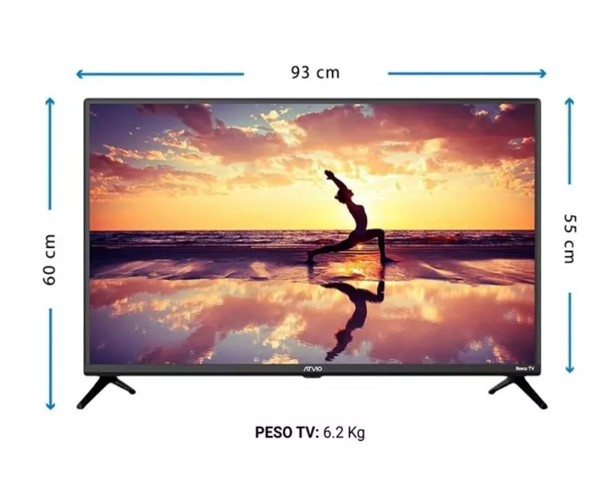 Pantalla Atvio 40 Pulgadas Smart TV Roku ATV-40HDR