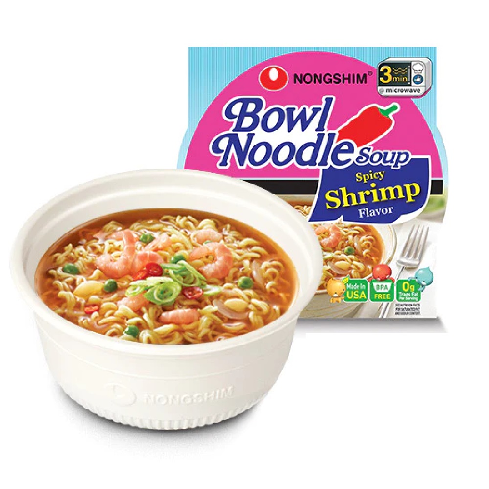 Nongshim Bowl Camarón Picante 86g 3 Pack