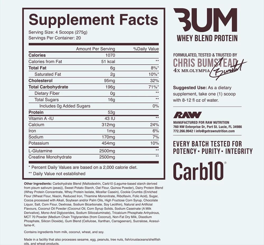 GANADOR CBUM MASS GAINER 12 LBS CHOCOLATE