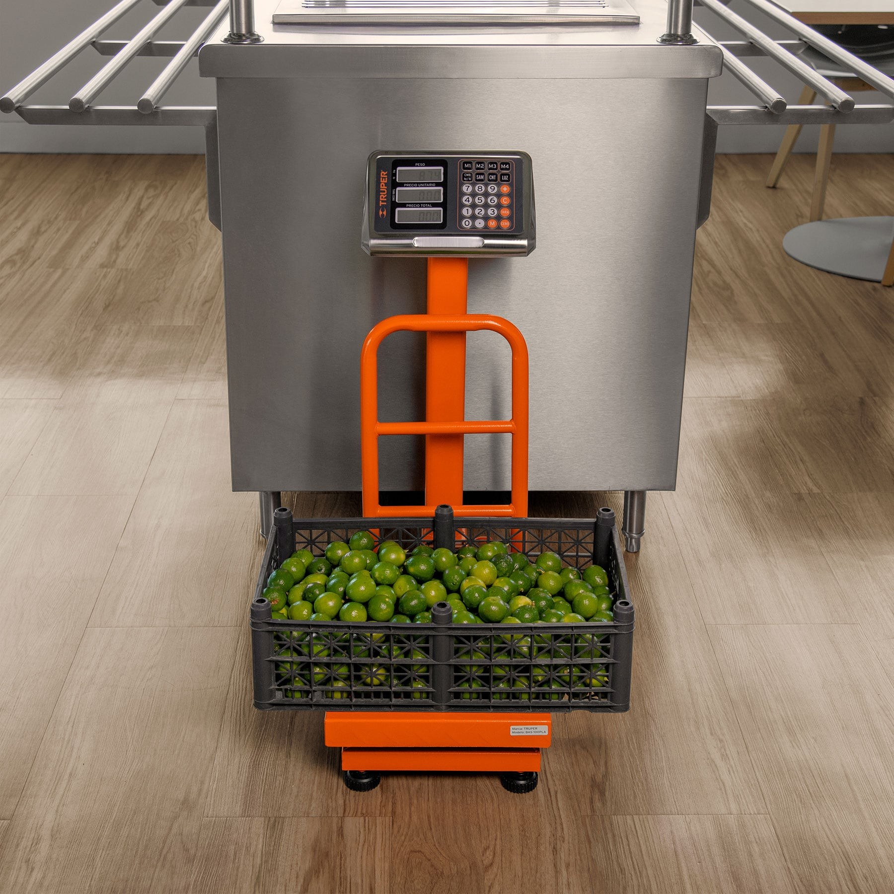 BÁSCULA ELECTRÓNICA DE PLATAFORMA, PLEGABLE, 200 KG, TRUPER 15732