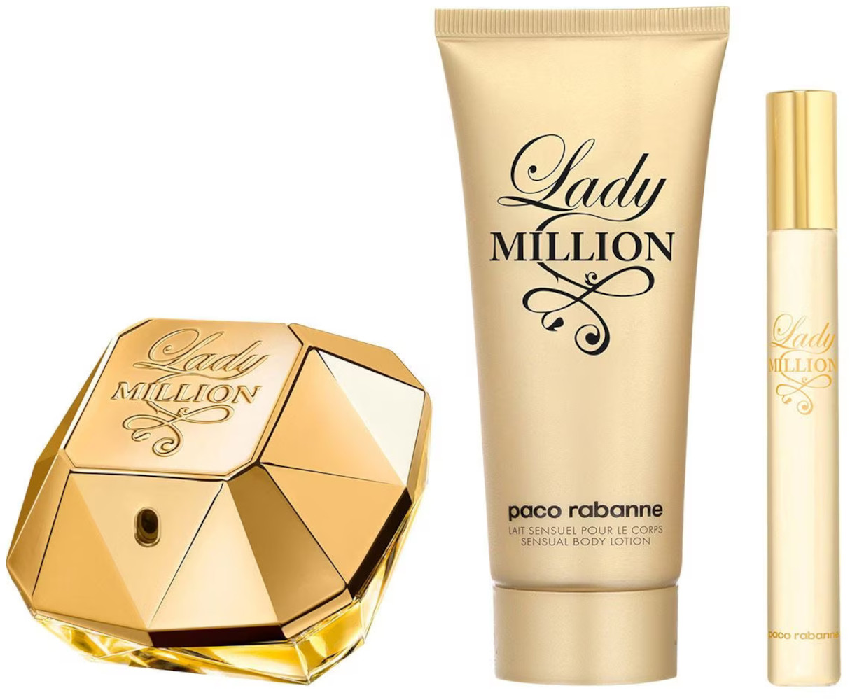 SET LADY MILLION EDP 80ML + CREMA CORPORAL 100ML + PERFUMERO PACO ...