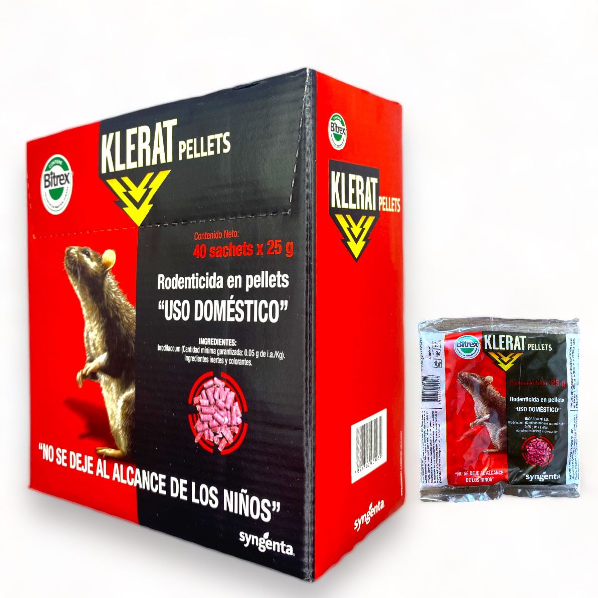 Veneno Para Ratas Seca Ratas Rodenticida Mata Roedores 40pzs