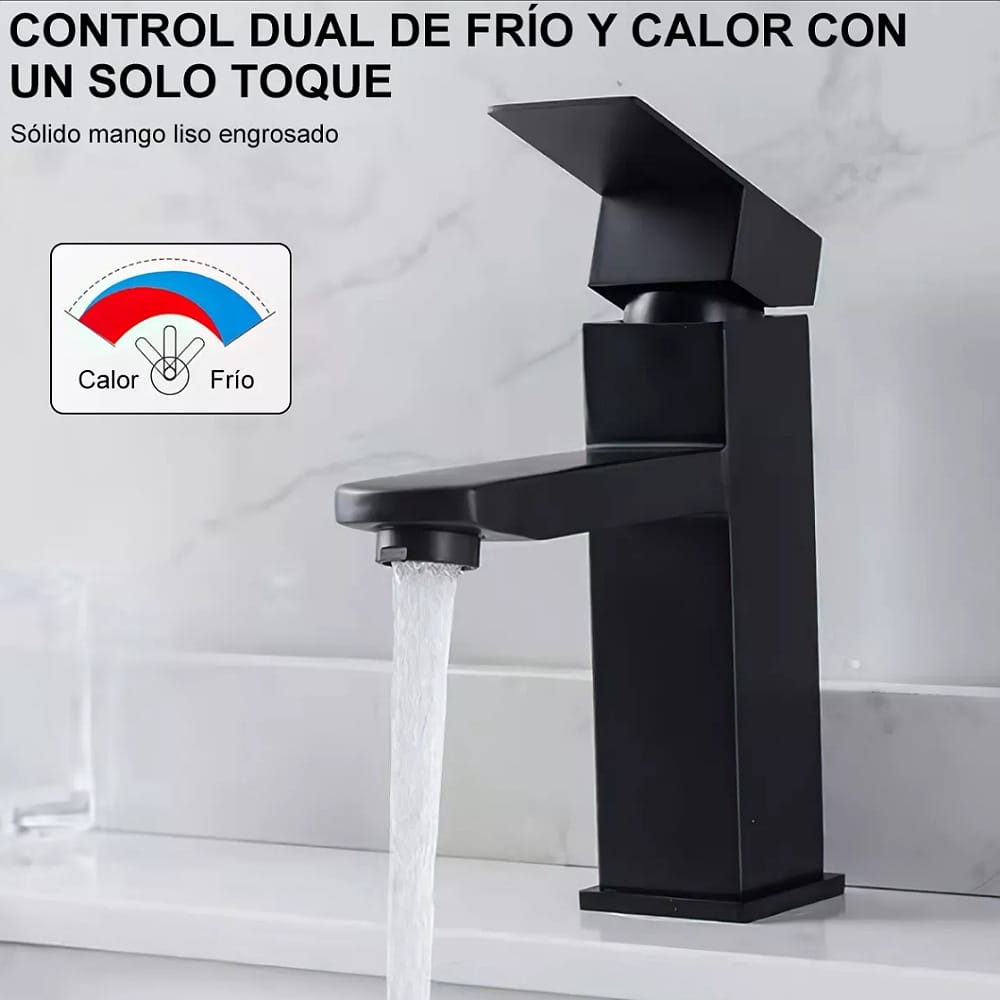 Mezcladora de baño Genérica Baño F026-043a color negra