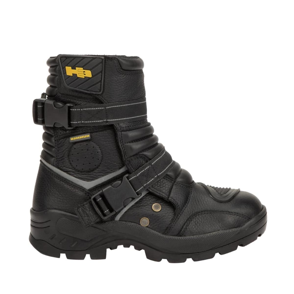 Bota heavy color negro para biker, marca Hummer, mod. 1091526
