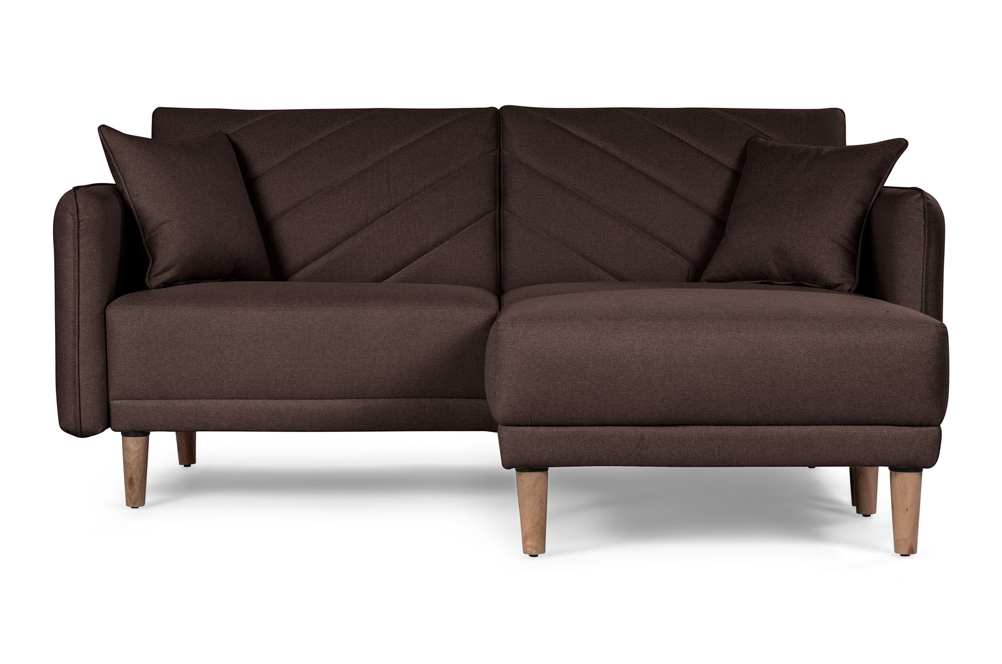 Sala Modular Sofa Cama De Lino Chocolate Reversible Modelo Ritz