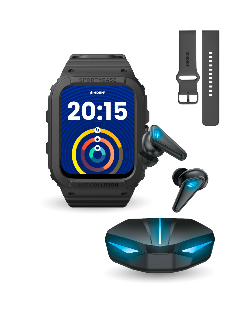 Smartwatch Reloj Inteligente Llamada Alexa + Audifonos Gamer