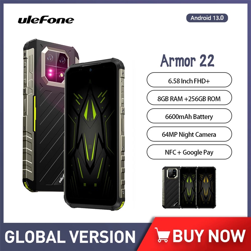 Teléfono Ulefone Armor 22 Robusto Impermeable Celular Doble Sim 256gb Rom