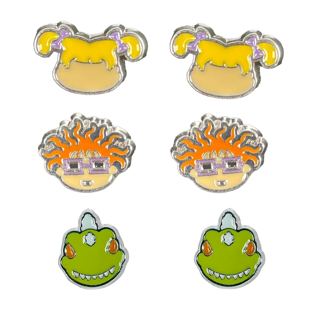 Aretes Rugrats (Carlitos, Angelica Y Reptar)