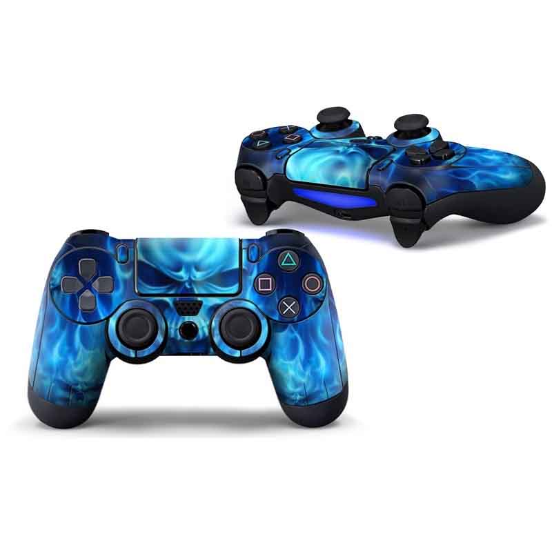 Ps4 skin estampa control para playstation 4 (calavera azul)