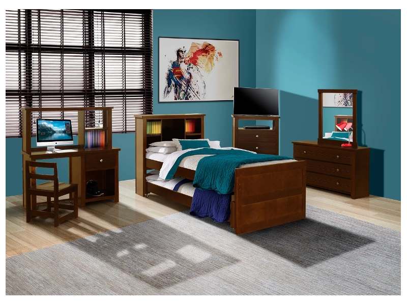 Recamara juvenil individual doble arizona - chocolate - kessa