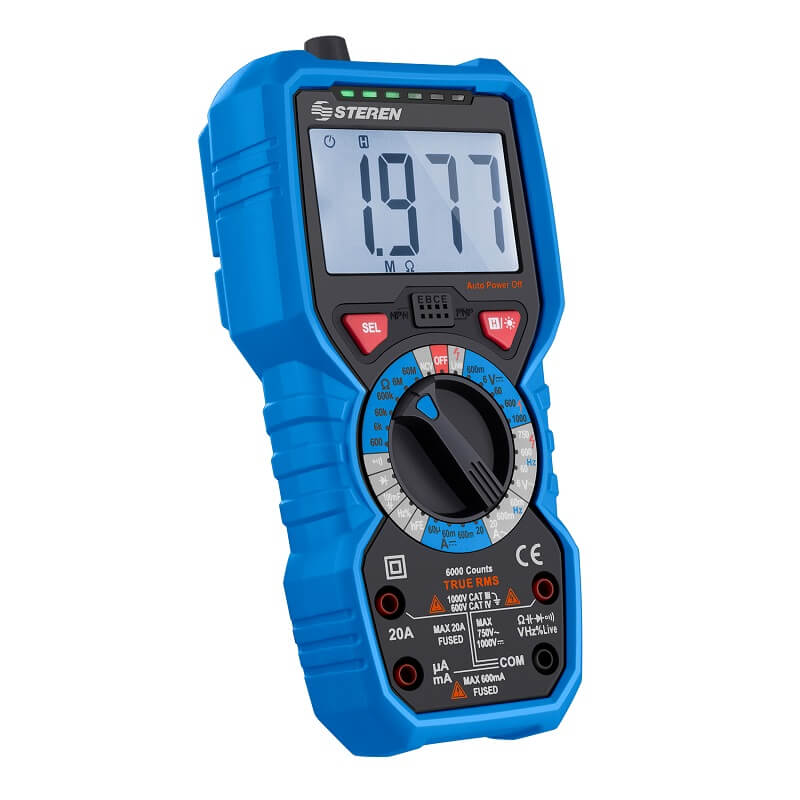 Multímetro digital rms con detector de voltaje