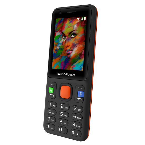 Celular SENWA 3-G S340 DYNAMIC Color NEGRO/NARANJA Telcel
