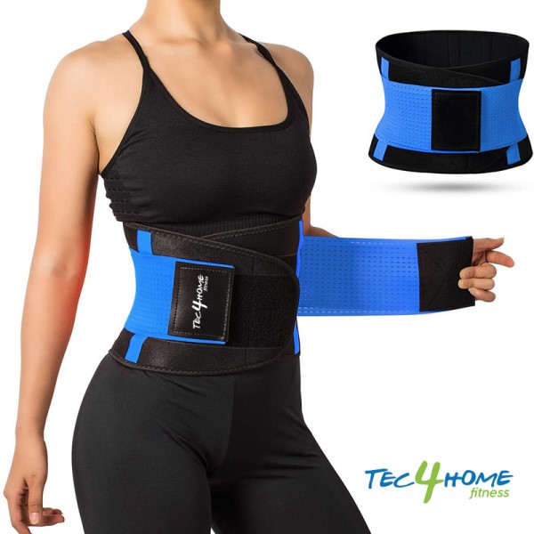 Tec4Home Faja Colombiana talla Mediana, Color Azul, T4H-FCM-01A