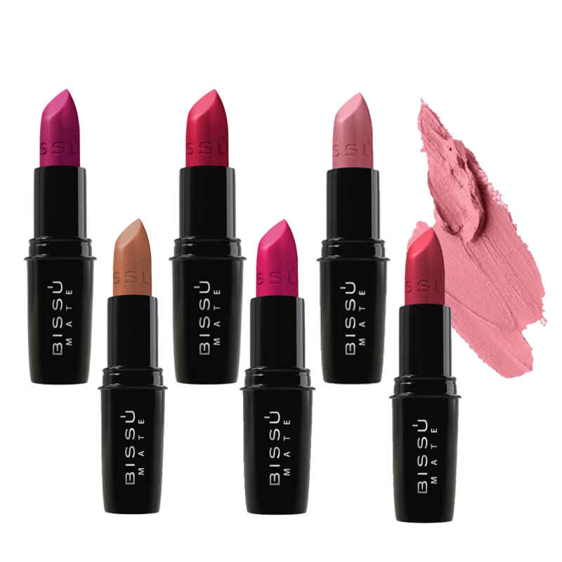 10 Labial Mate Bissú Colores Variados.