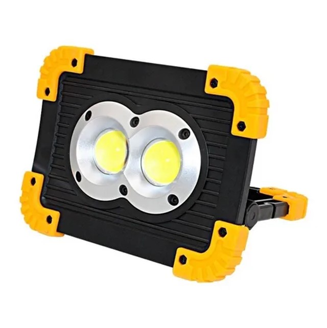 Lampara Reflector Uso Rudo Led 20w Pila Recargable Portátil