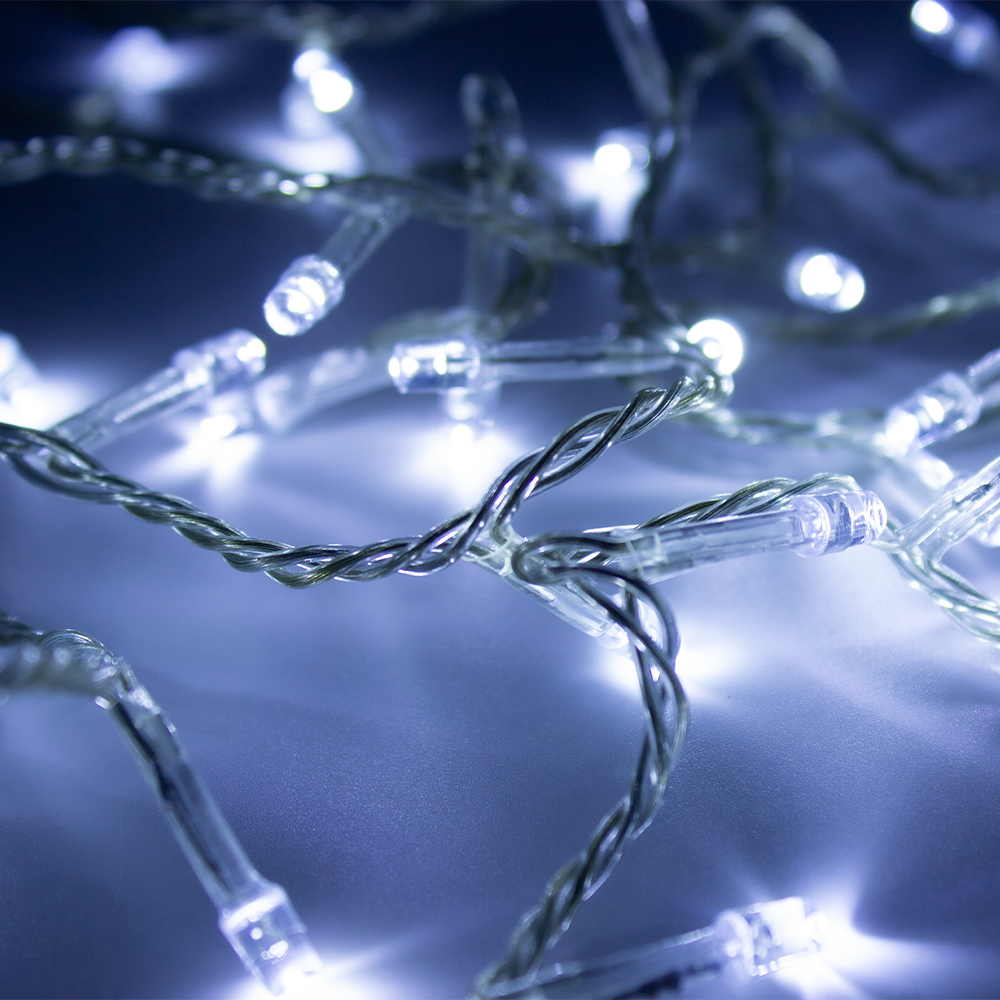 Serie Luz Blanca Navideña 60 Focos Led 3 Mts. 6 Cajas