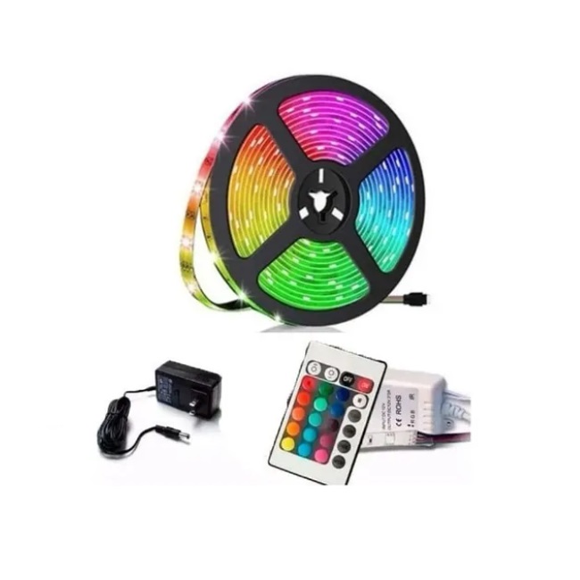 Tira Led Multicolor 2835 Rgb Rollo 5 Metros Luces Decoracion