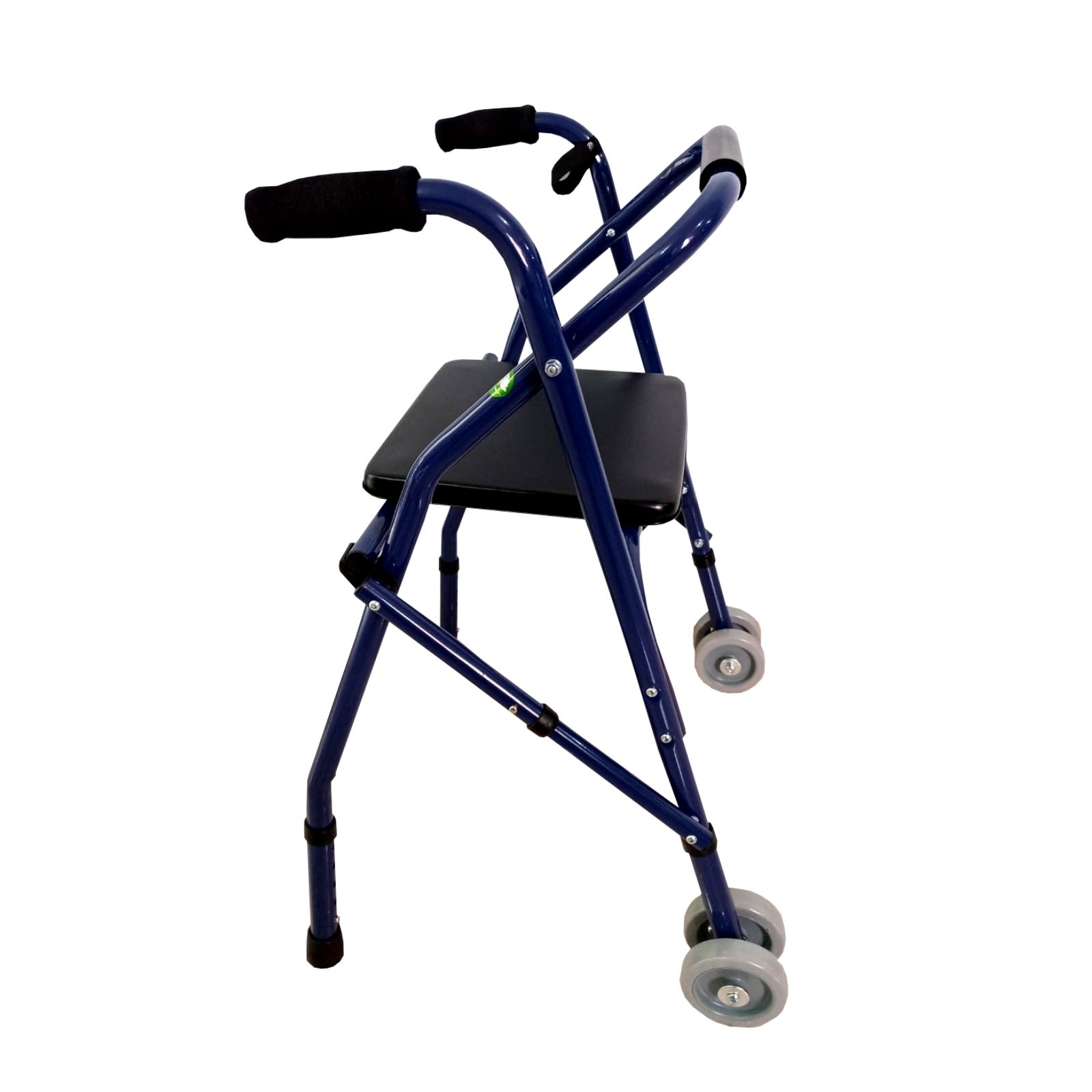 Andadera Rollator Economica De Aluminio Azul Eko Con Asiento