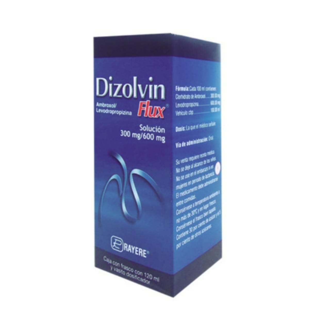 Disolvin Flux, Ambroxol/Levodropropizina Solución 300mg/600mg 120ml
