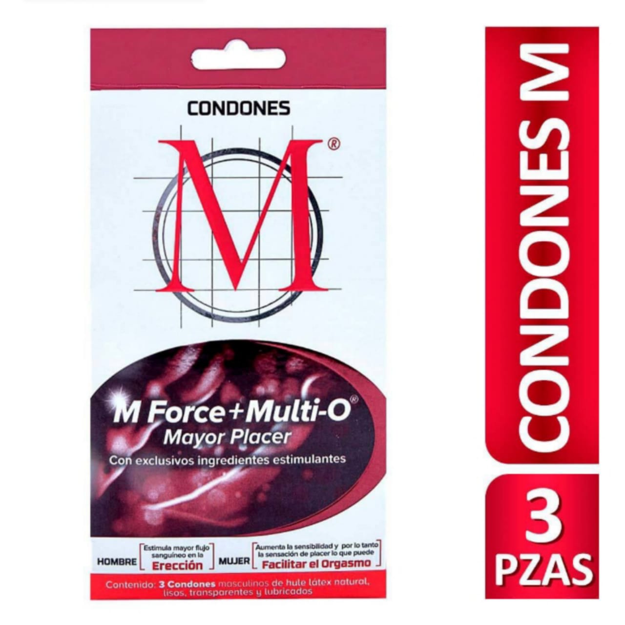 Preservativo, Multi-O+M Force, Mayor Placer (2 piezas con 3 piezas cada ...