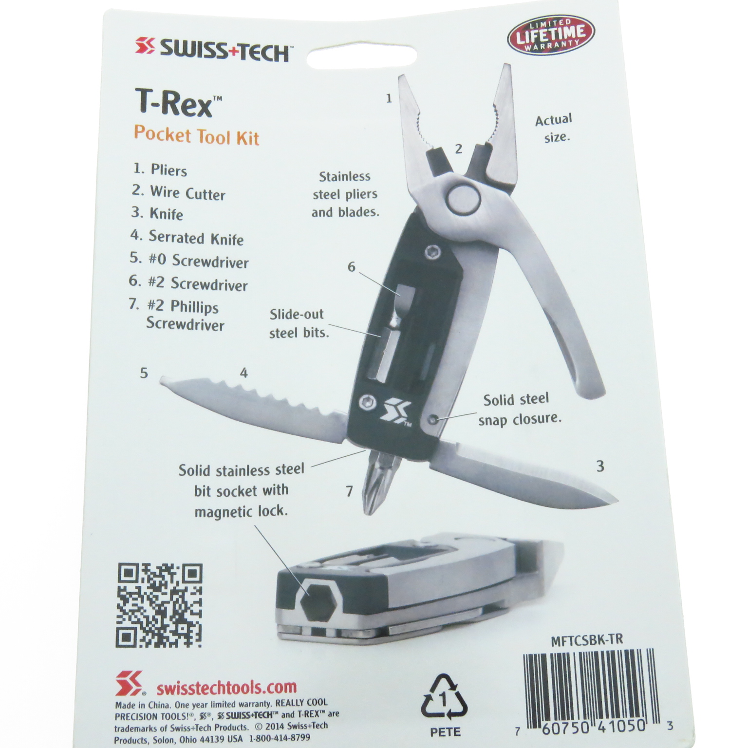 Swt41050 Swiss Tech T-Rex Multiherramienta Compact Multitool
