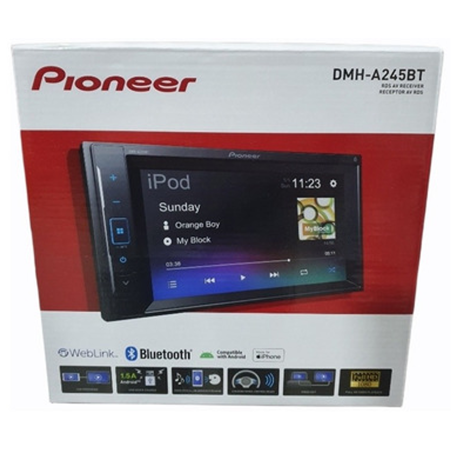 Autoestereo Pantalla De 6.2 Pulgadas Pioneer Dmh-a245bt Usb Mirroring Weblink Bluetooth.
