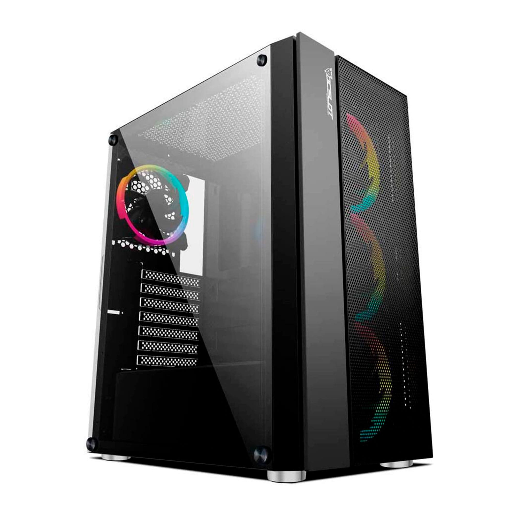 Gabinete Ocelot Gaming OGEC02, ATX, Cristal Templado, sin Fuente, Negro.